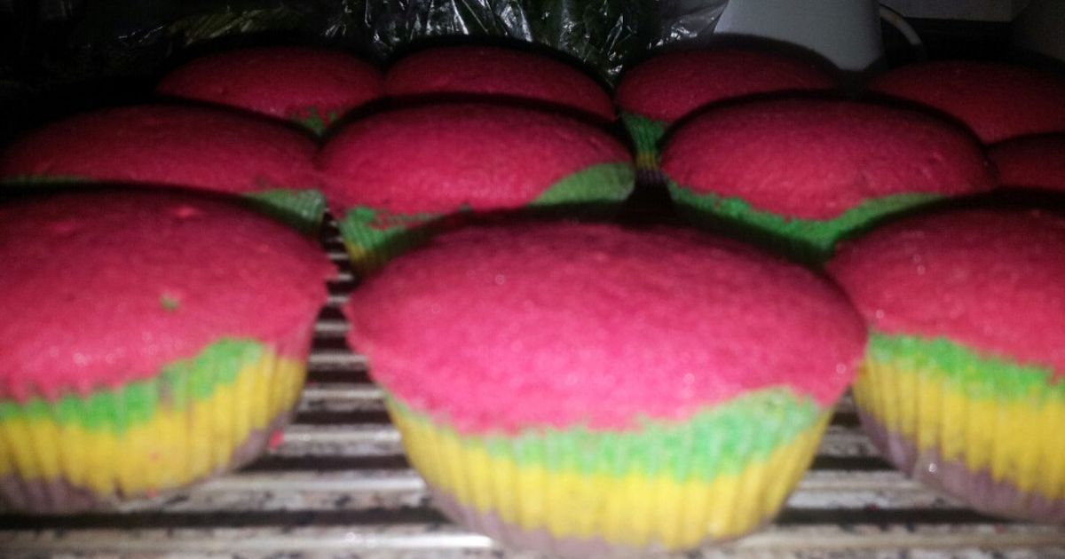 Rainbow Cupcakes Recipe by Fatema Burhani - Cookpad
