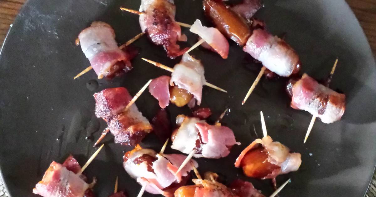 Dátiles con bacon Receta de Bea- Cookpad
