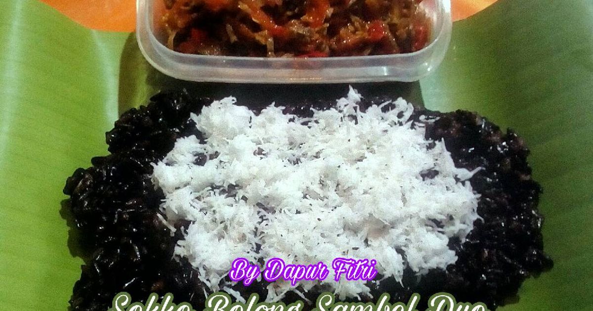Resep Sokko Bolong + Sambal Duo (Ketan Hitam) oleh Dapur Fitri 82 - Cookpad
