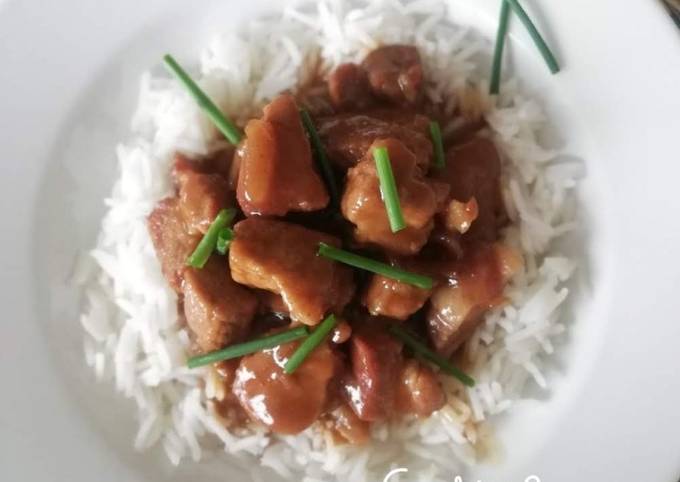 Porc au caramel et son riz Thaï de GigiCooking - Cookpad