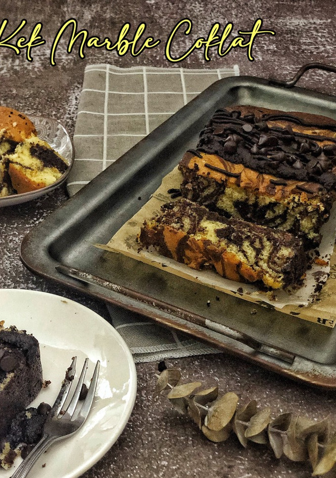 Resipi Kek Marble Coklat Air Frayer oleh Sue Hana - Cookpad