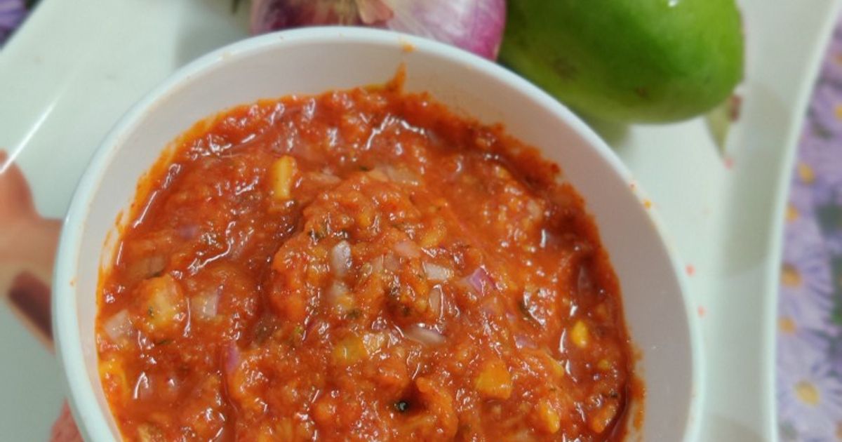 Mango Onion Chutney In Traditional Way Recipe by Sapna (Dream's kitchen ...