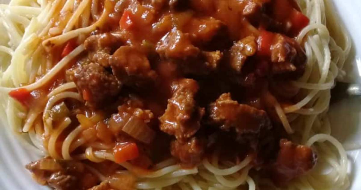 Fideos con Tuco Receta de Mica🌷🍃- Cookpad