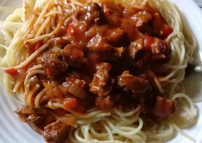 Fideos con Tuco Receta de Mica🌷🍃- Cookpad