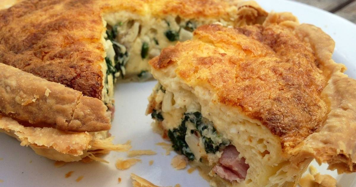 Quiche Lorraine with Spinach and Bacon (small version) Recipe by Felice ...