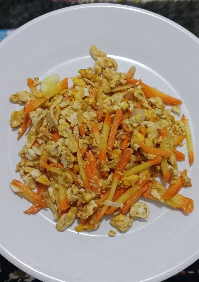 Resep Orak Arik Wortel & Telur Simple & Effortless oleh Wiwik - Cookpad