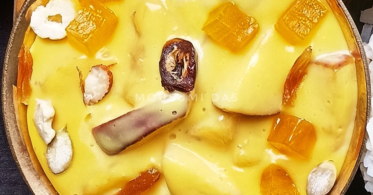 Mousumi Das দ্বারা হেল্দি ফ্রুট কাস্টার্ড (Healthy Fruit Custard Recipe ...