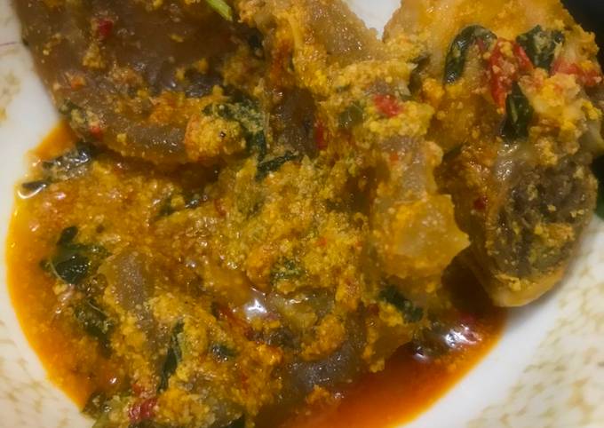 Egos soup with cow leg Recipe by Hajara - Cookpad