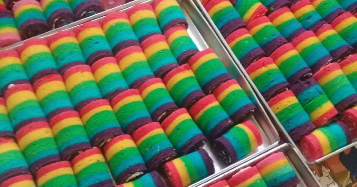 25 resep rainbow gulung mini bakulan enak dan mudah - Cookpad