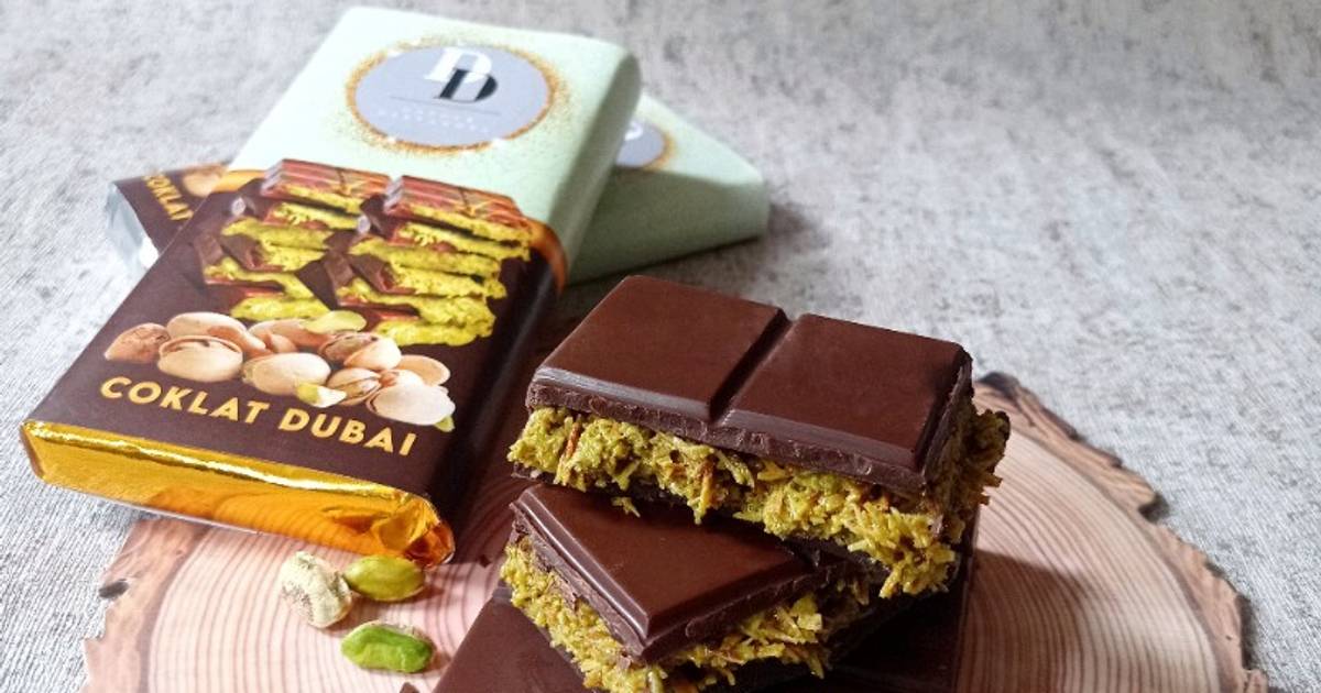 Resep Coklat Dubai (Pistachio kunafa Chocolate) oleh Febry Caturia - Cookpad
