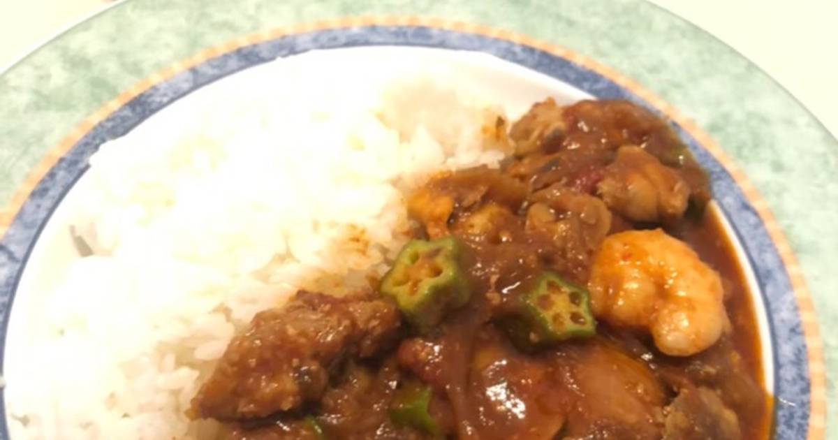 Bamias de pollo de marisco Japonés GUAMBO 🇺🇸🇺🇾🇯🇵ガンボ Receta de 🇺🇾 𝓚𝔂𝓸 🇯🇵 ...