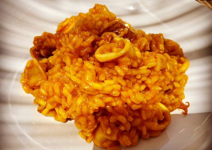 Arroz meloso mar y montaña (de pollo y chipirones 🦑) Receta de Cocina ... Arroz meloso mar y montaña (de pollo y chipirones 🦑) Receta de Cocina ...