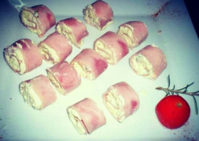 rollitos de jamón y cream cheese. Receta de Catering Gourmet Ramirez ...