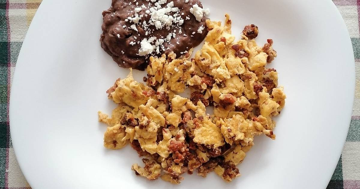 Huevo con longaniza 🍳 Receta de Regina Hernandez- Cookpad