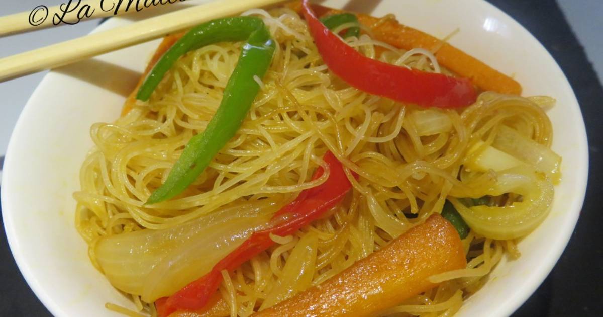 Fideos de arroz con verduras Receta de La Maleta de Maggie- Cookpad