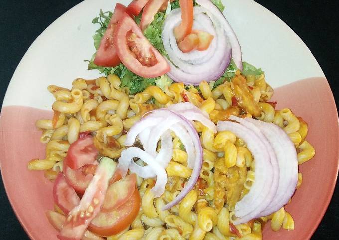 Macroni jollof with fish Recipe by Rafsy Kitchen - Cookpad