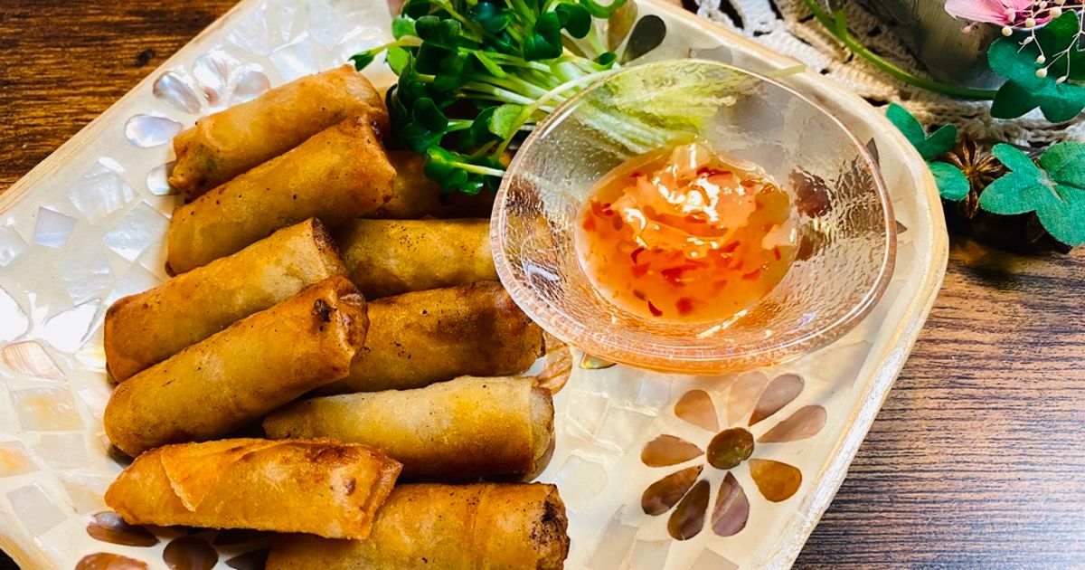 Lovely Spring Rolls Recipe by Aunty Eiko's international cuisine ...