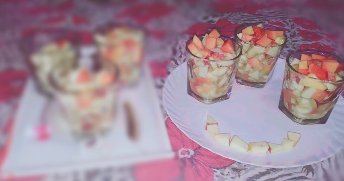 Mix Fruit Chat Salad Recipe by Hadisa Tabassum - Cookpad