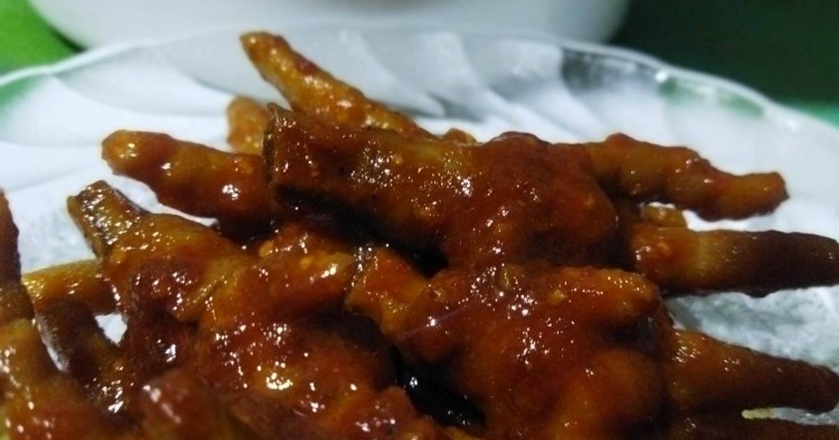 Resep Ceker Bumbu Pedas Manis Simpel oleh Desii Apriani - Cookpad