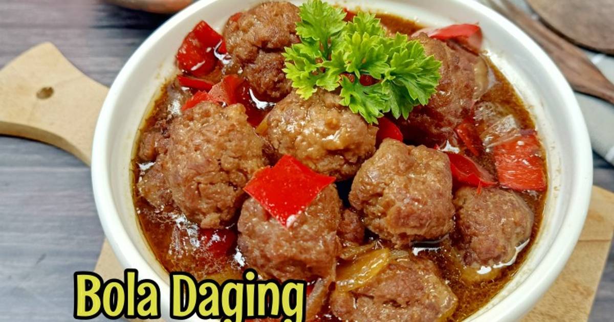 Resep 967. Bola Daging Saus Tiram, Bumbu Minimalis Rasa Maksimalis 😋 ...