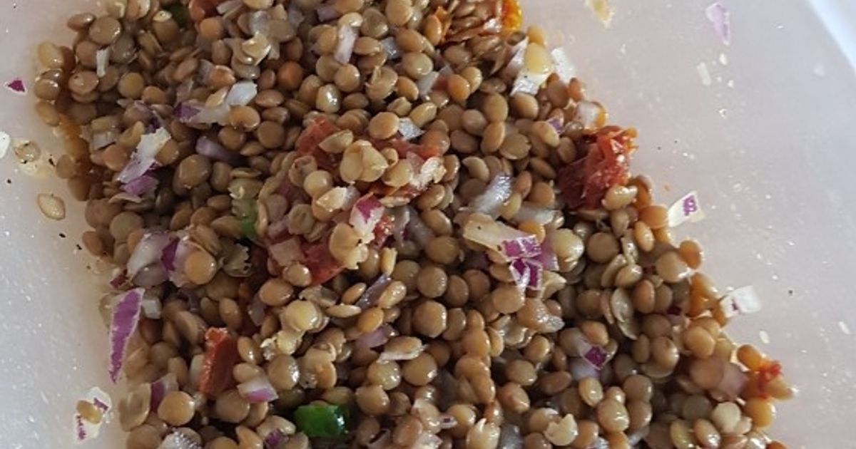 Vegan Ethiopian Azifa (Italian Remix) Tangy Lentil Salad Recipe by ...