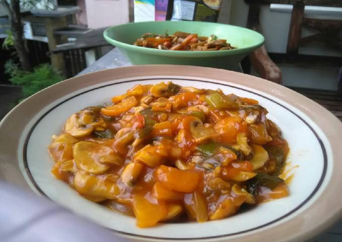 Resep Jamur Kancing Asam Manis, Saus Tiram, Dipastikan Lezat!