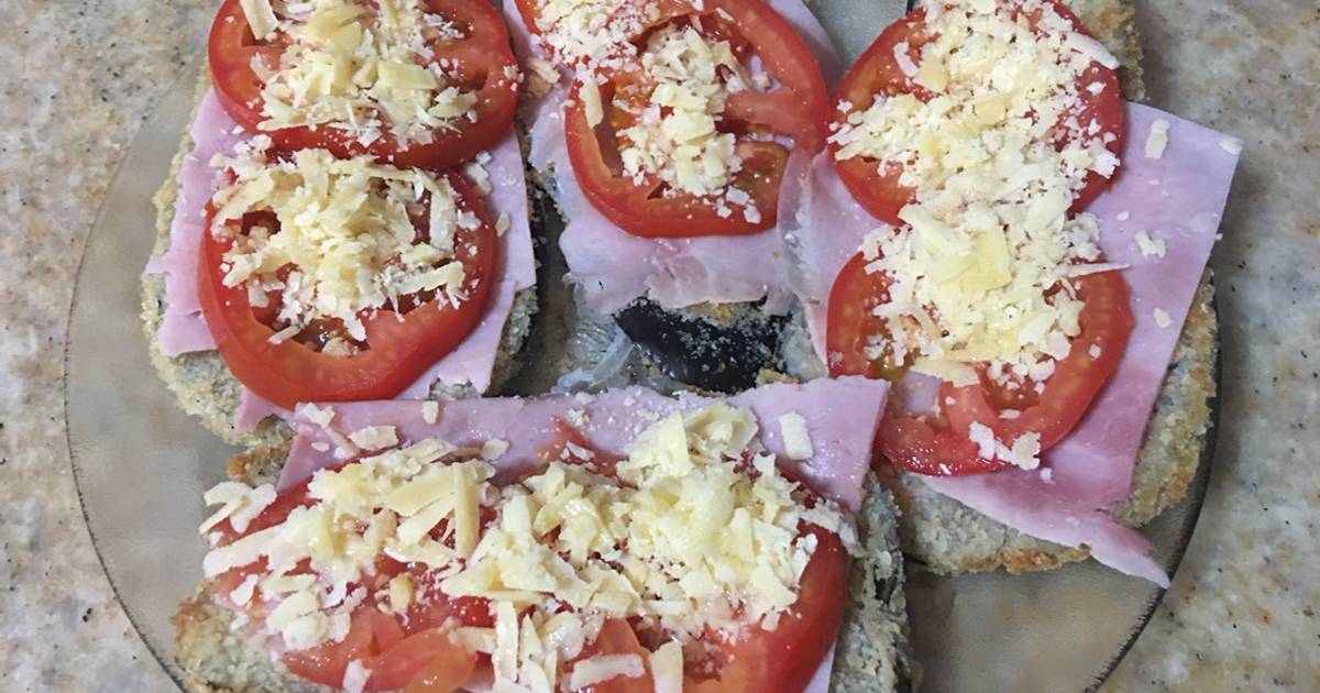 Milanesa de berenjenas c/ jamón, tomate y queso rallado Receta de ...