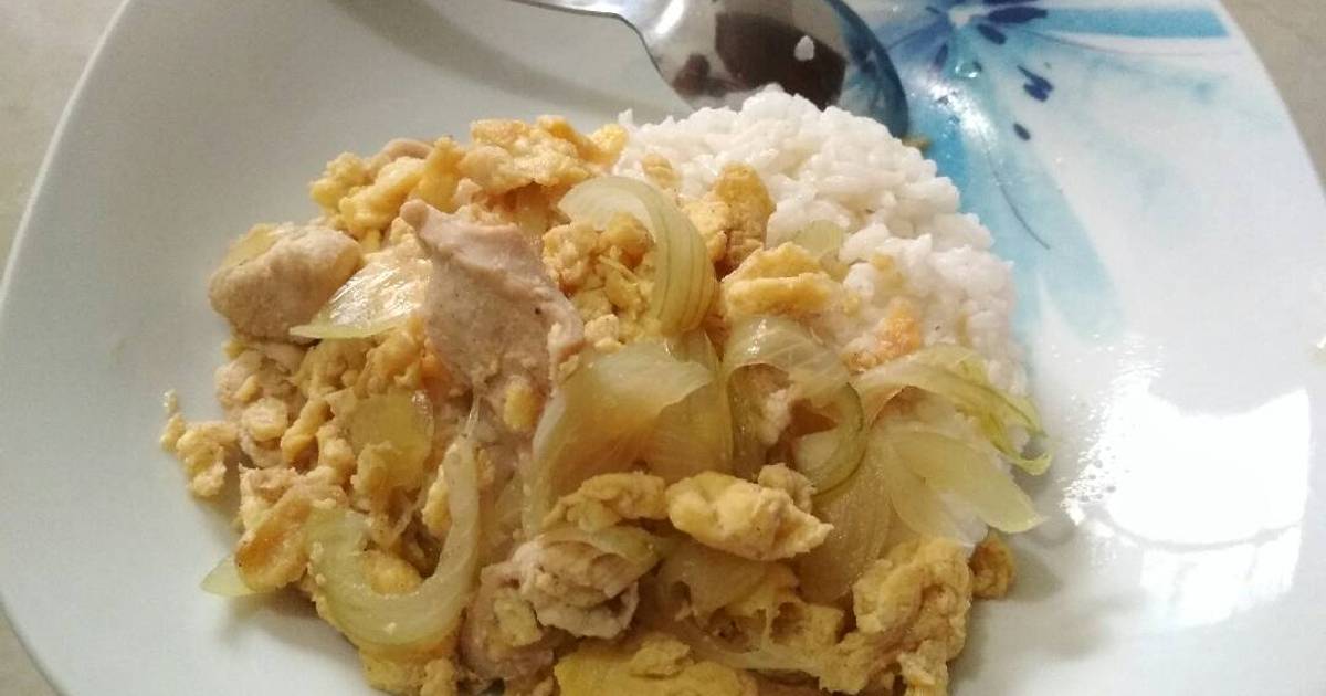 Resep Chicken and Egg Gyudon oleh Rumaisha Rifda - Cookpad