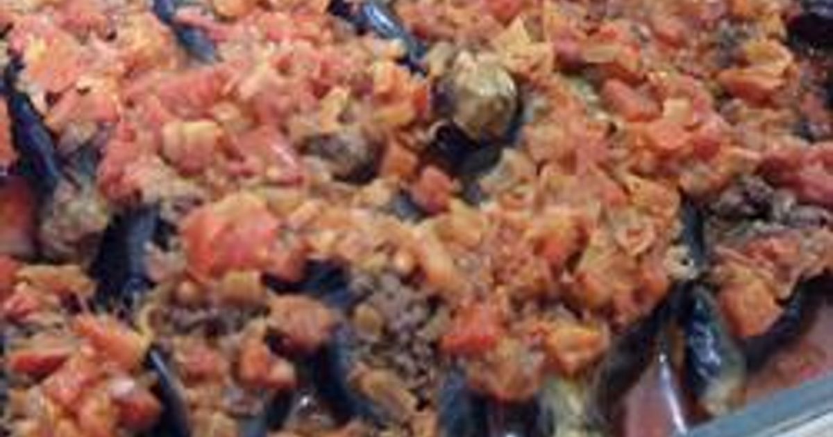 Cheikh Il Mehchi Baked Stuffed Eggplants With Minced Meat Recipe By Dianak