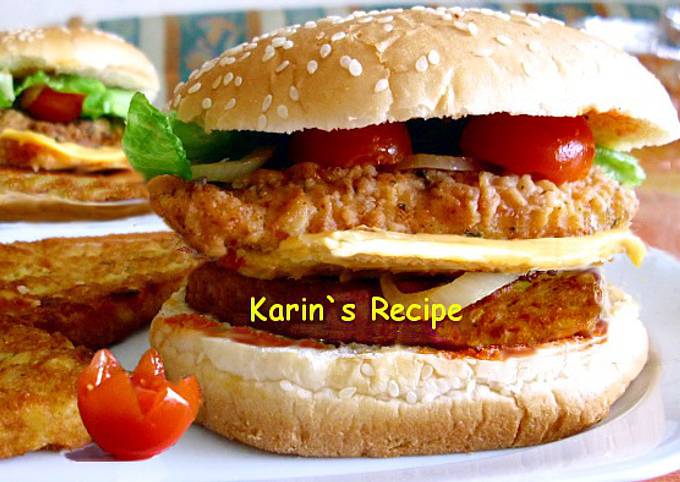 Resep Chicken Tower Burger oleh Karin Frauenfeld - Cookpad