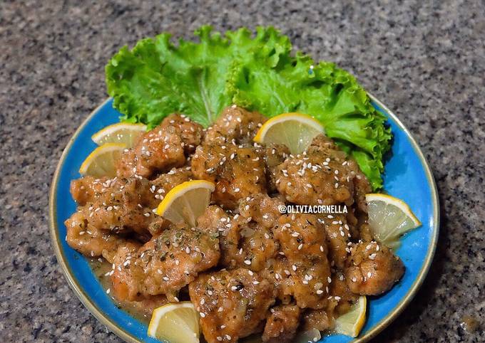 Resep Ayam Saus Lemon oleh olivia cornella - Cookpad