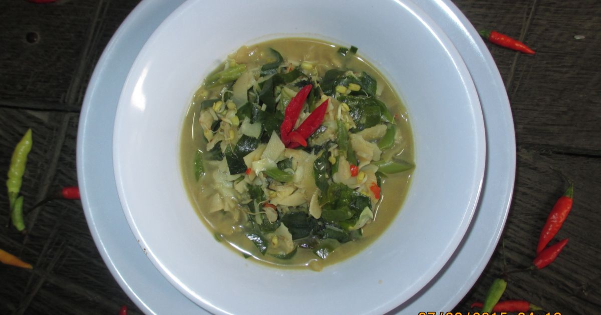 Melinjo Leaves With Coconut Milk (Sayur Ganemo) Recipe by Dapoer ...