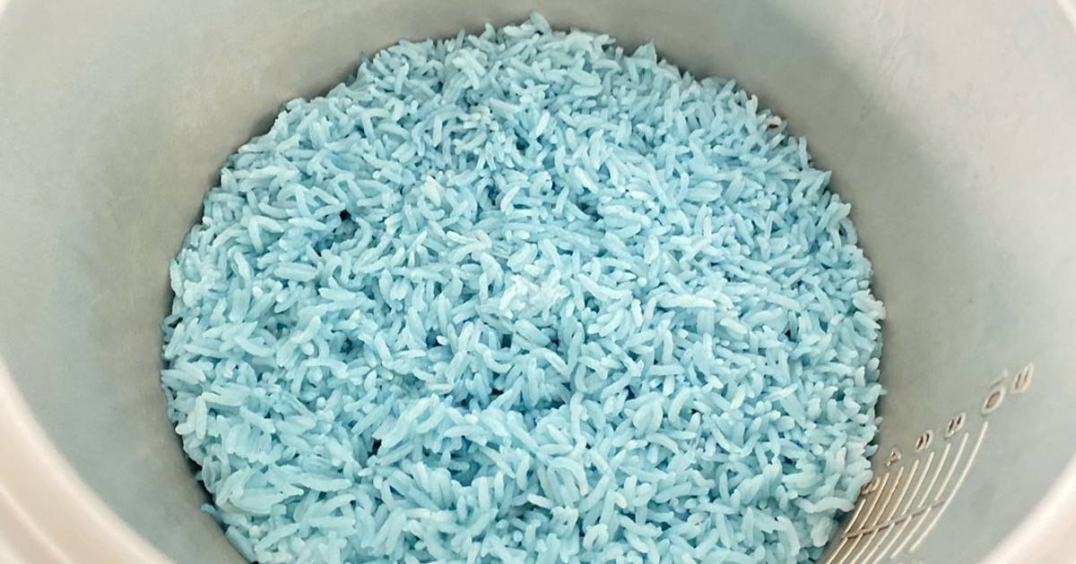 Steamed Butterfly Pea Rice Recipe by Pakprawee - Cookpad
