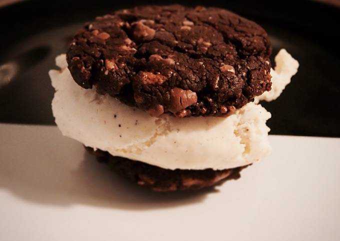 Galletas de chocolate doble con helado Receta de RecetasPorUnTubo- Cookpad