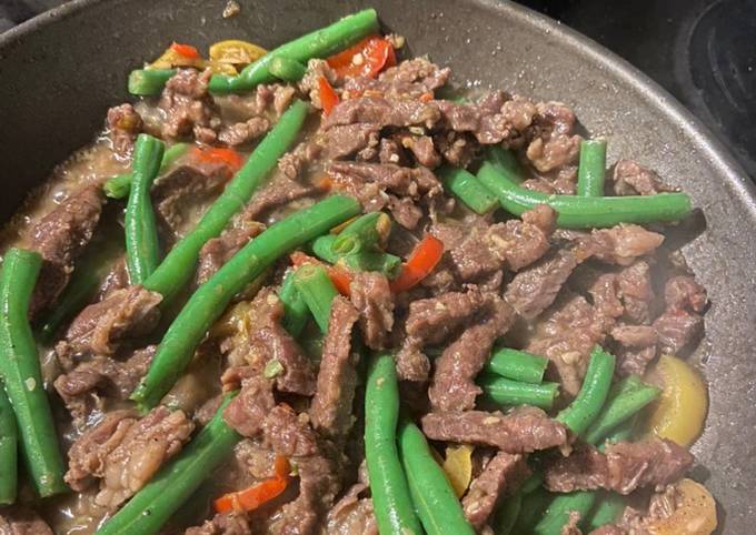 Resep Buncis cah daging sapi oleh Wida Lupton - Cookpad