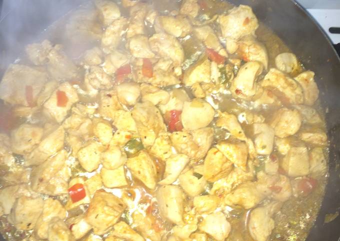 Wok de pollo con mix de verduras Receta de Gabriel- Cookpad