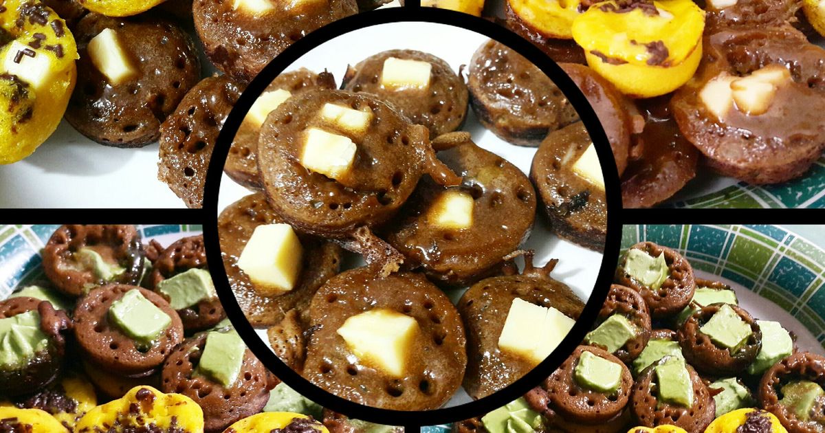 Resep Kue Cubit Durian, Coklat, Keju, Greentea oleh Andin's Kitchen - Cookpad