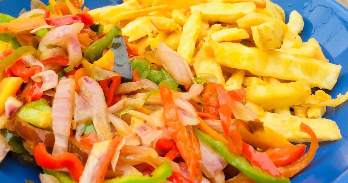 Sweet Potatoe Chips And Vegetables Stir Fry Recipe by khamz pastries _n ...