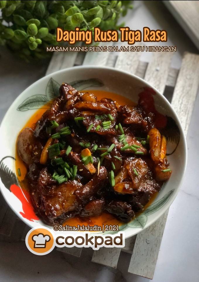 Resipi Daging Rusa Tiga Rasa oleh Salina Jalaludin - Cookpad