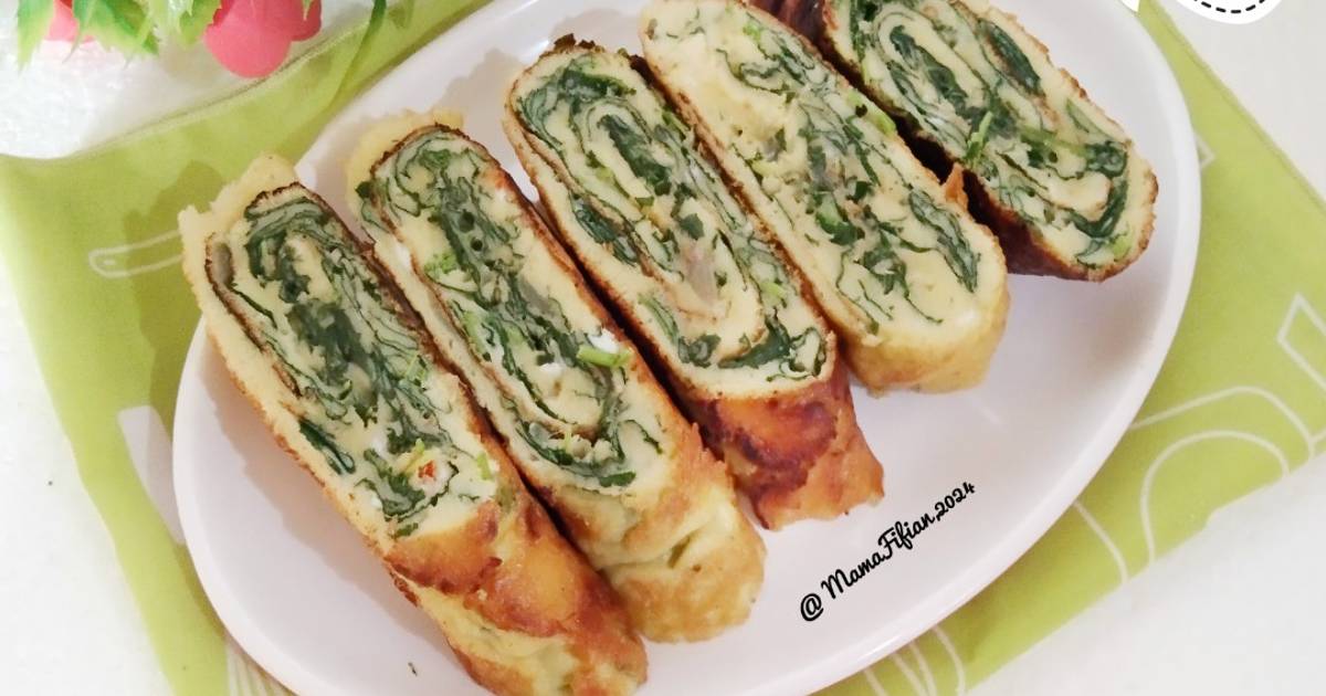 Resep Telur Gulung Daun Bayam oleh Lanjarsih/Mama Fifian ( MasakanRumahan) - Cookpad