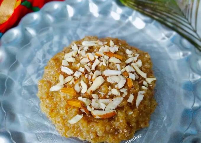 Fada Lapsi / Broken Wheat Dessert Recipe by Sonal Gaurav Suthar - Cookpad