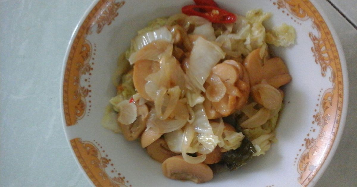 Resep Tumis Jamur Kancing Sawi Putih oleh vina rizkianita - Cookpad