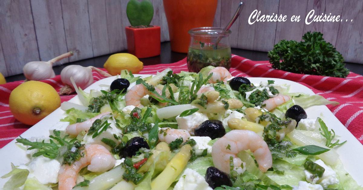 Salade Aux Asperges Et Aux Crevettes De Clarisse En Cuisine Cookpad