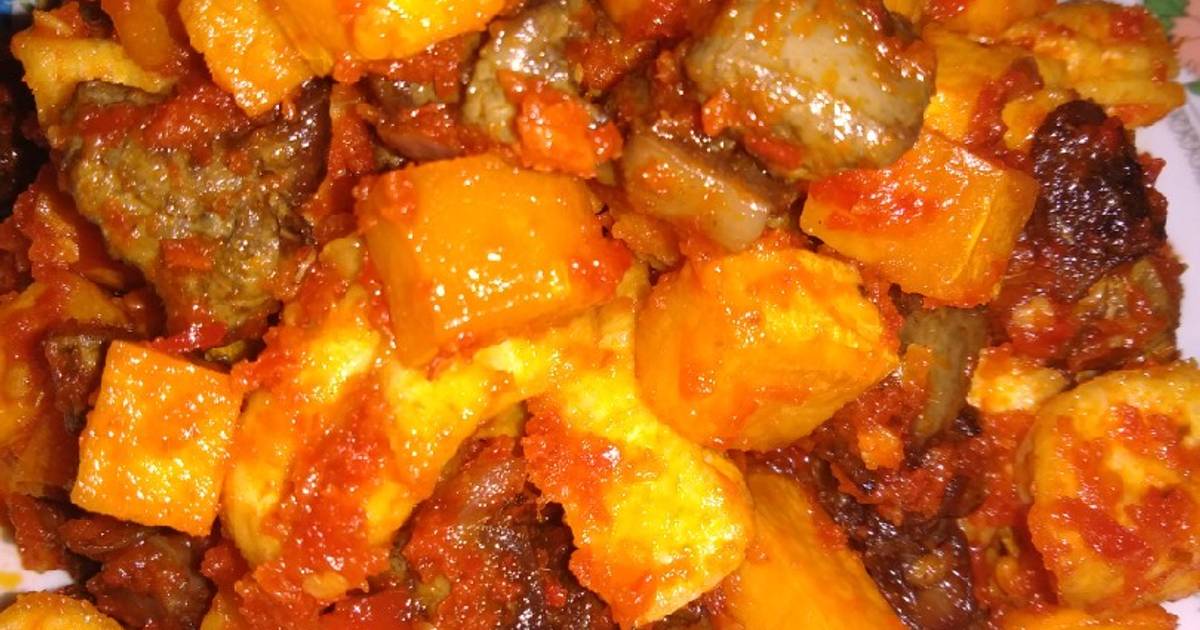 Resep Ubi jalar goreng hati balado oleh iksanela yeltanoga - Cookpad