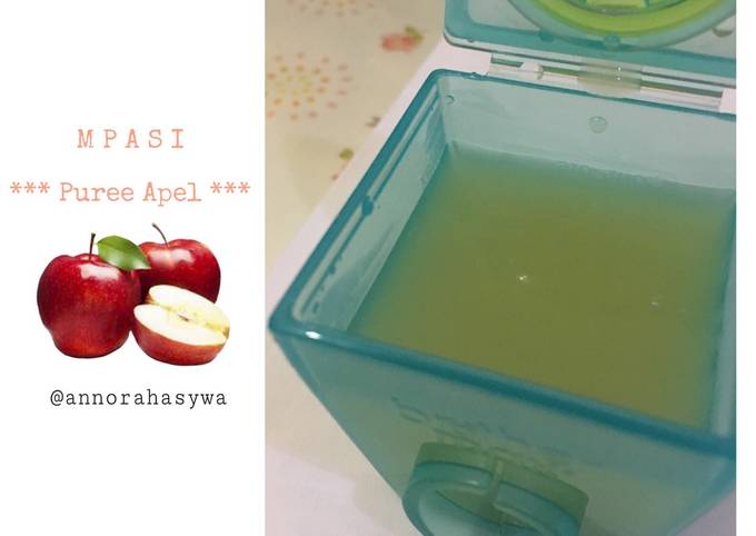 Resep MPASI 6 Bulan Menu Tunggal Puree Buah Apel oleh Ny. Prabowo - Cookpad
