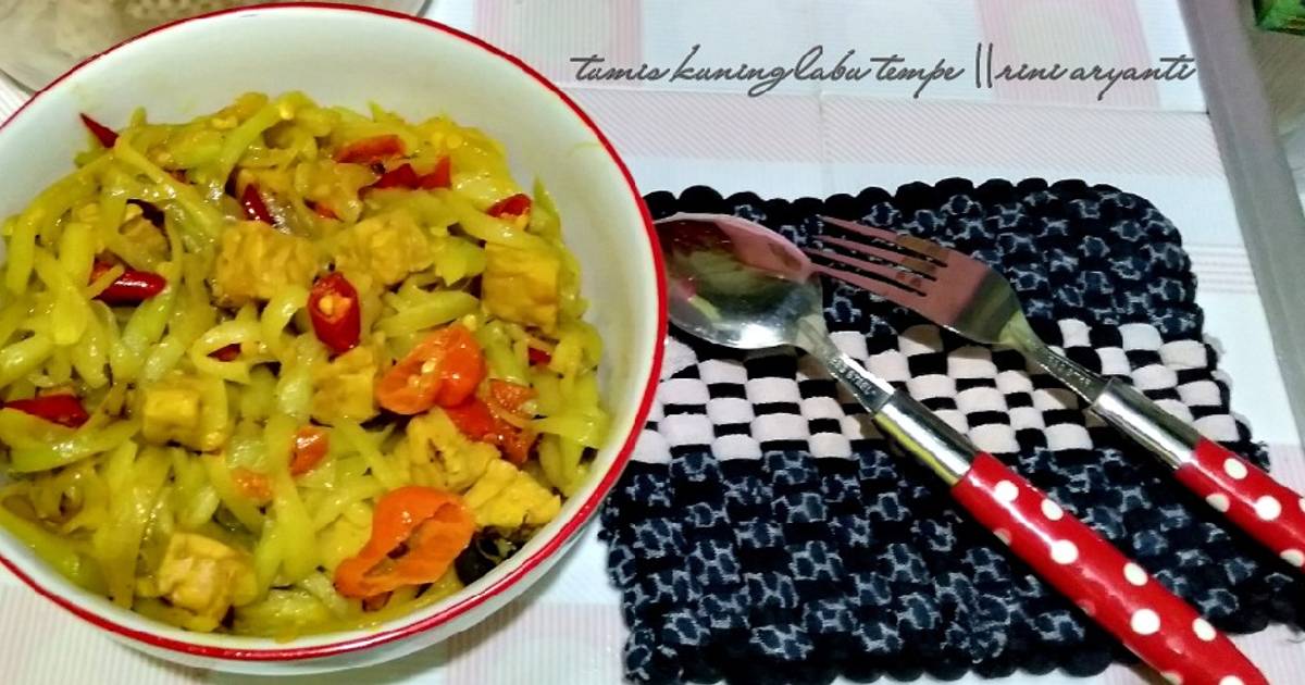 Resep Tumis kuning labu tempe oleh Rini aryanti - Cookpad