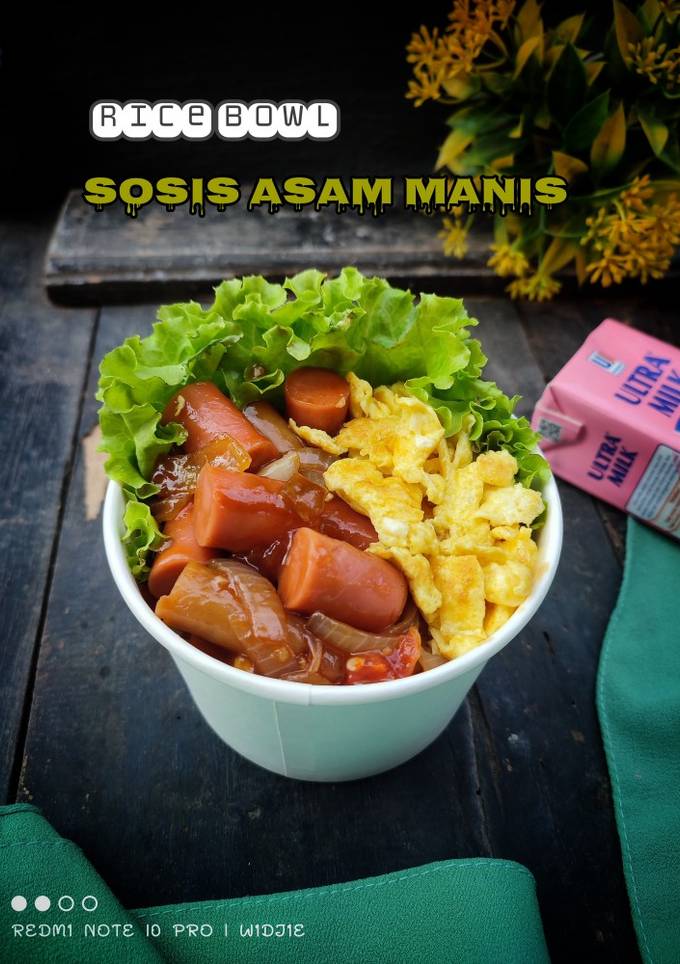Resep Rice Bowl Sosis Asam Manis oleh Widjie Astuti - Cookpad