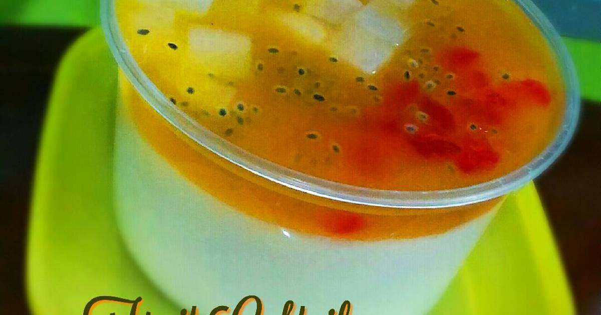 53 resep puding buah cup cocktail enak dan mudah - Cookpad
