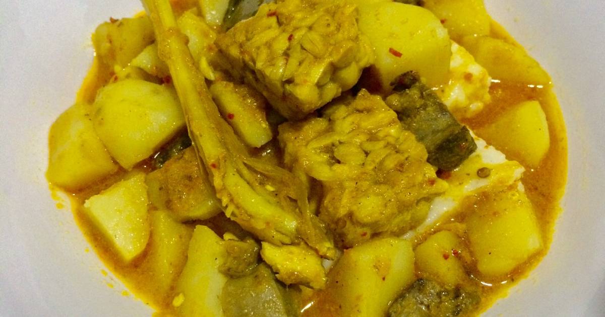 Resep Gulai Kentang, Hati Ampela Ayam dan Tempe tanpa Santan oleh ...