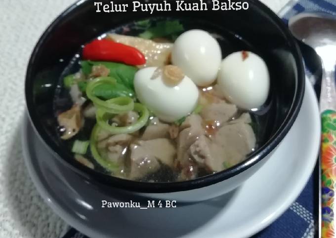 Resep 853.Telur Puyuh Kuah Bakso oleh 🍹🍕 pawonku 🍜🍚 - Cookpad